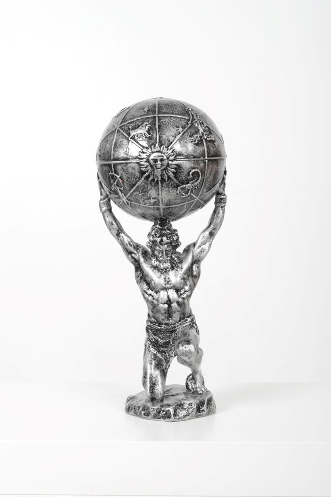 Special Big size Silver Atlas Statue – Grandado