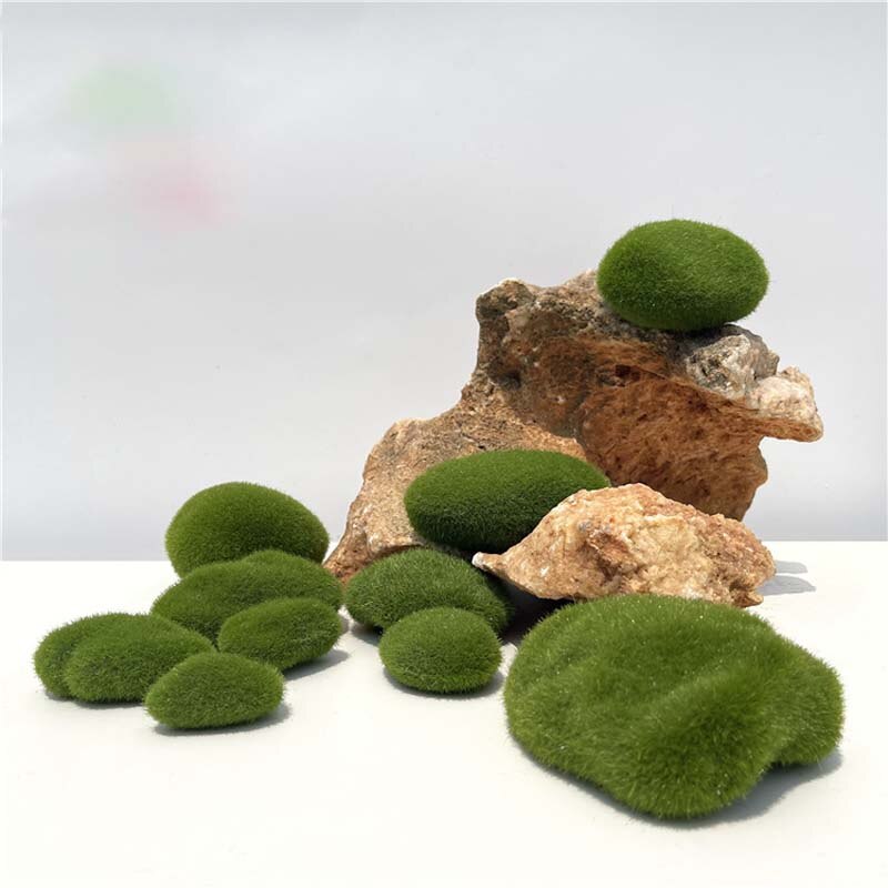 10PCS 3 Size Green Artificial Moss Rocks Garden De... – Vicedeal
