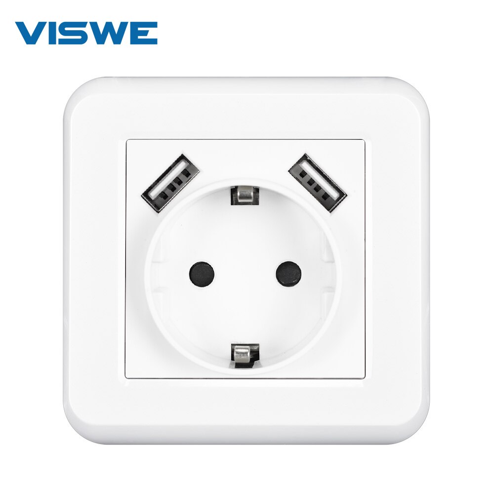 VISWE White Crystal Glass Panel 2A Dual USB Port W... – Vicedeal