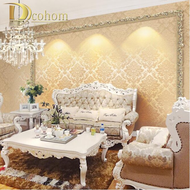 Europese Vintage Luxe Damast behang PVC Reliëf Str... – Grandado