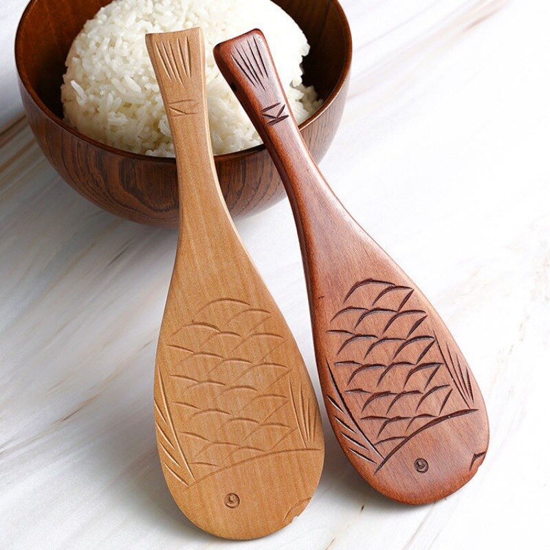 Home Rice Paddle Wood Rice Spoon Kitchen Spatula N... – Vicedeal
