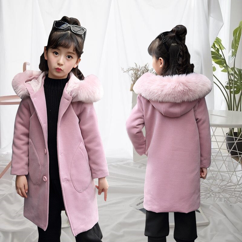Kids Girl Overcoat Winter Wool Coat Girls Teens 3-... – Grandado
