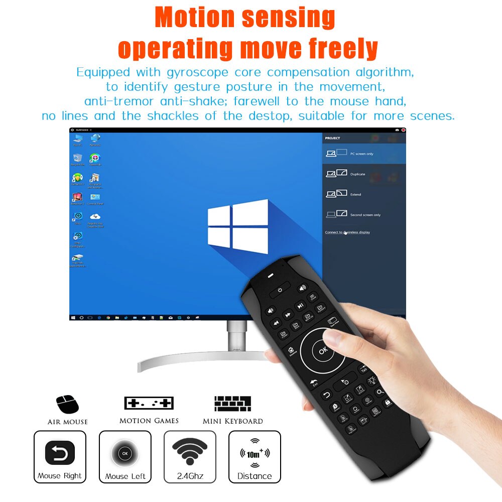 G7 Win10 Gyro Air Mouse Qwerty-toetsenbord Led Bac... – Vicedeal