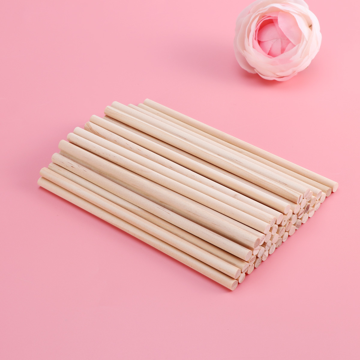 100pcs 30x0.6cm Pine Sticks Premium Wooden Dowel f... – Grandado