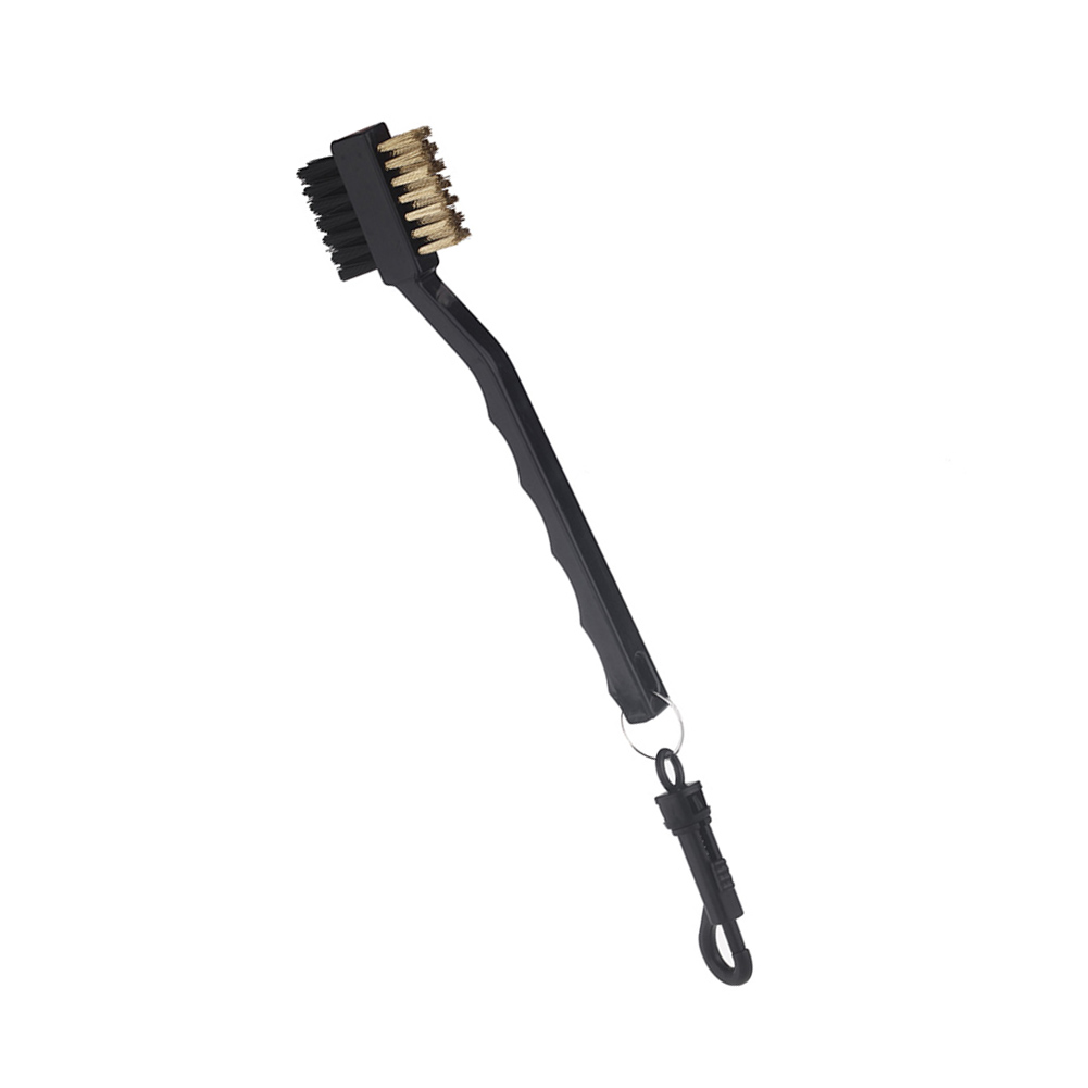 2 Sided Brass Wires Nylon Golf Club Brush Groove Cleaner Kit Black FK88 ...