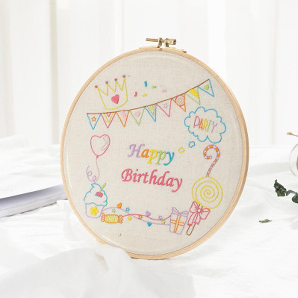 Flower Letter Pattern Embroidery Set Needlework To... – Grandado