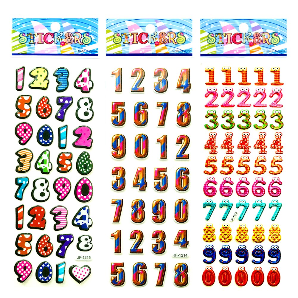 6 Sheets Cute Kawaii Numbers Letter Symbol Scrapbo... – Vicedeal