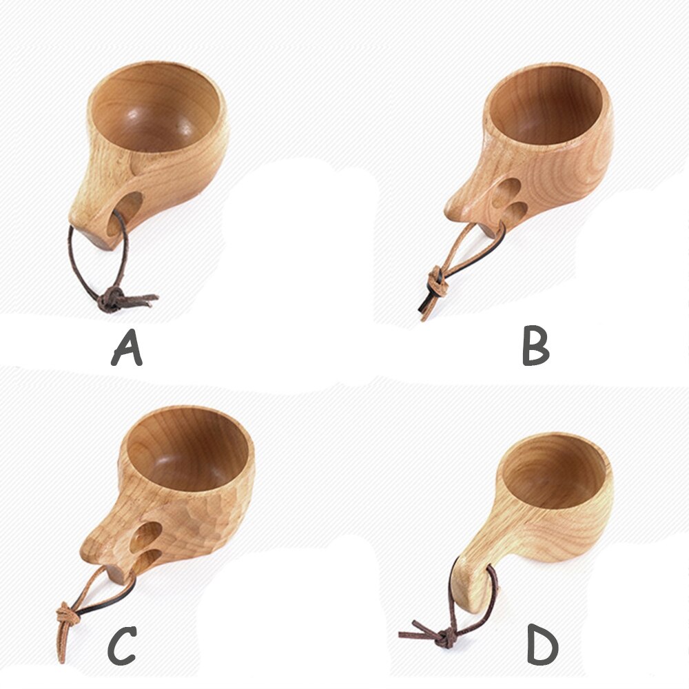 Portable Natural Wooden Cup Coffee Tea Beer Juice ... – Grandado