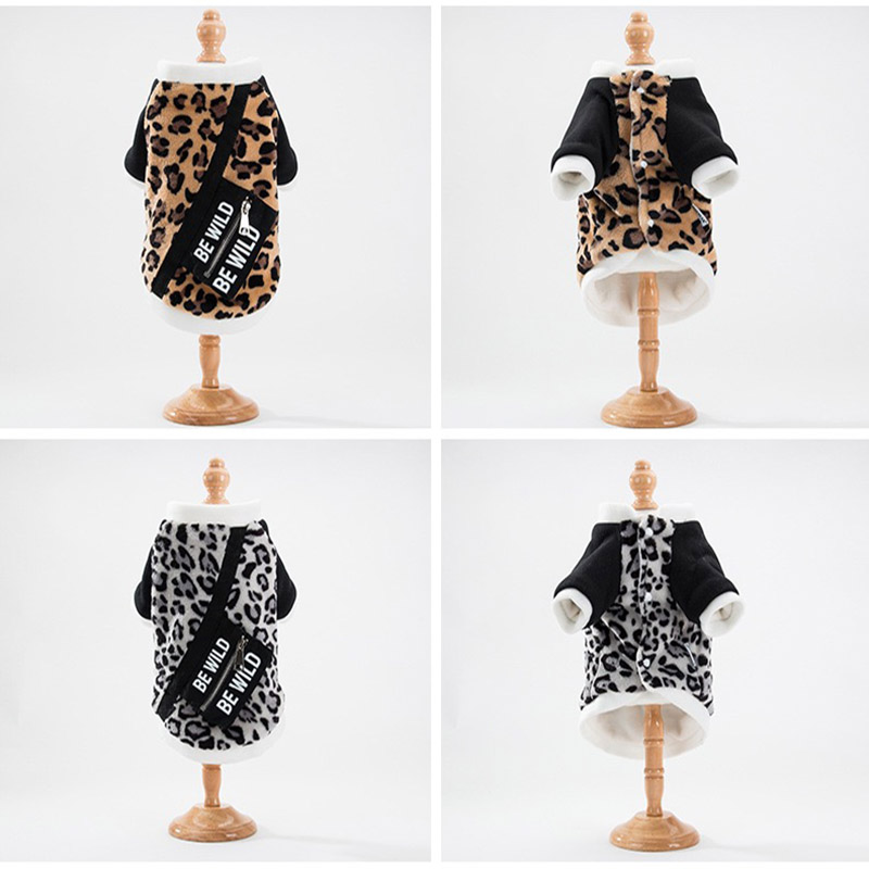 Cute Leopard Print Cotton Down Jacket Pet Warm Clo... – Grandado