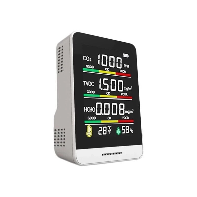 5 In 1 CO2 Meter Digital Temperature Humidity Sens... – Vicedeal