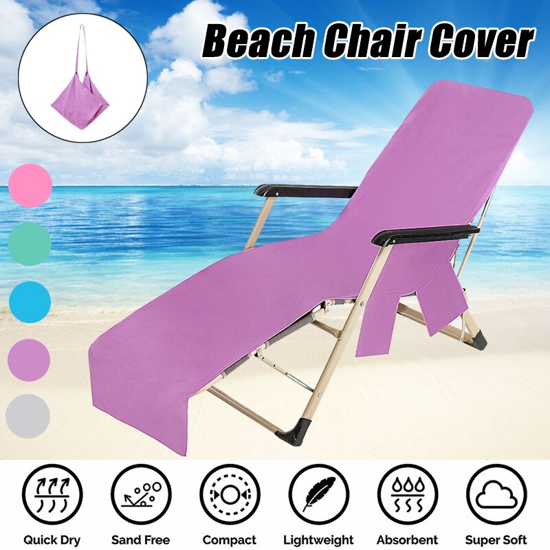 Solid Beach Stoel Cover Tuin Zwembad Lounger Stoel... – Grandado