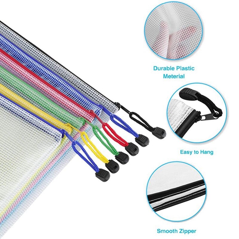 Zipper Pouch Document Bag(6 Colors,30 Pack),Letter... – Grandado