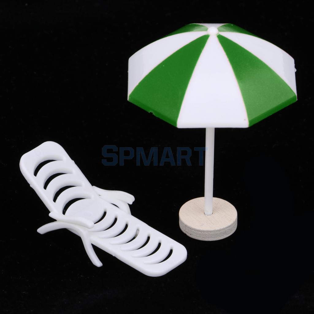 5 set 1/12 dockskåp miniatyr solstol paraply - trä... – Grandado