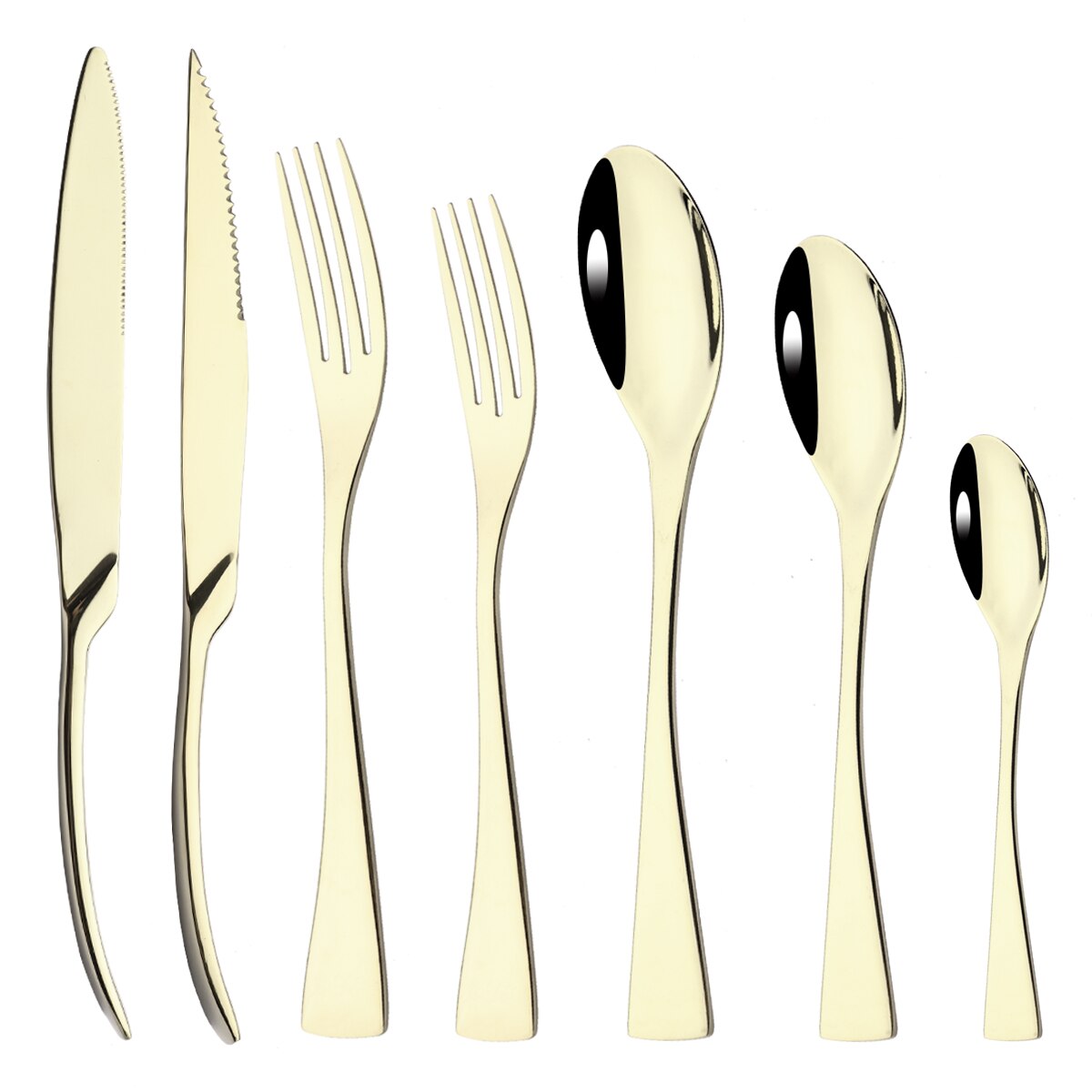 7Pcs Rose Gold Bestek Set 304 Rvs Servies Bestek S... – Vicedeal
