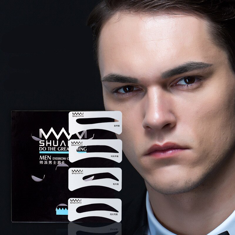 2 Boxes (8 Pcs)-Men's Eyebrow Stencil Stickers Sha... – Vicedeal