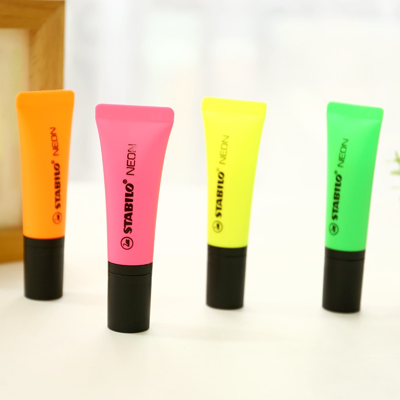 4 pcs/Lot Stabilo neon marker pen Fluorescent colo... – Grandado