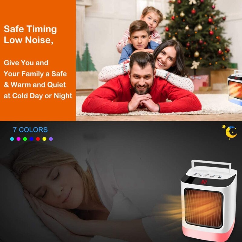 Portable Electric Fan Heater With Remote Control I... – Grandado