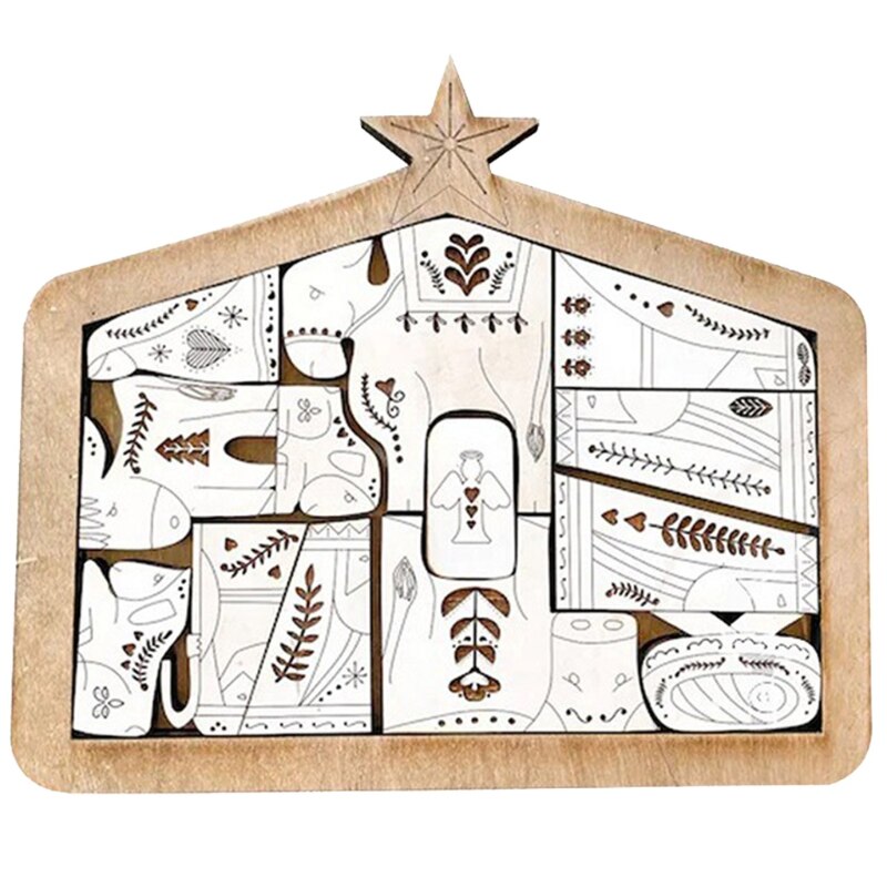 Wooden Jesus Puzzle Nativity Jigsaw Puzzles for Ch... – Grandado