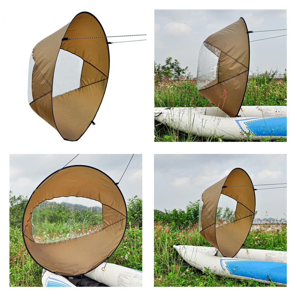 46 Inch Foldable Kayak Boat Wind Sail Transparent ... – Grandado