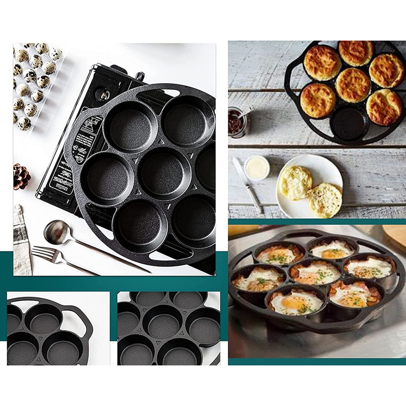 Mini Cake Pan With Handles,Pre-Seasoned Baking 7 H... – Grandado