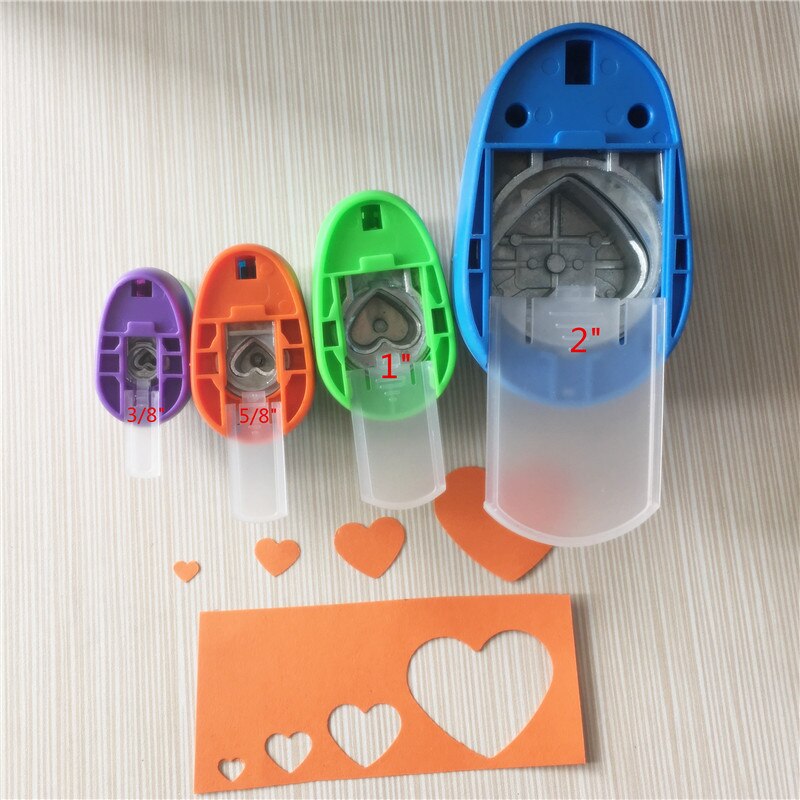 4PCS (2",1",5/8",3/8") Heart craft punch set corta... – Grandado