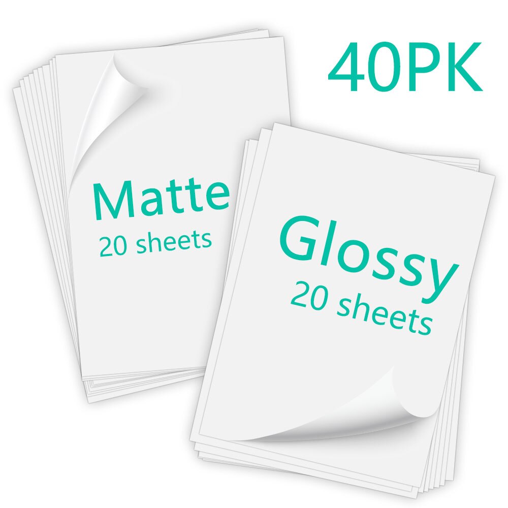 10/20/40 Sheets Matte Glossy Printable Vinyl Stick... – Grandado