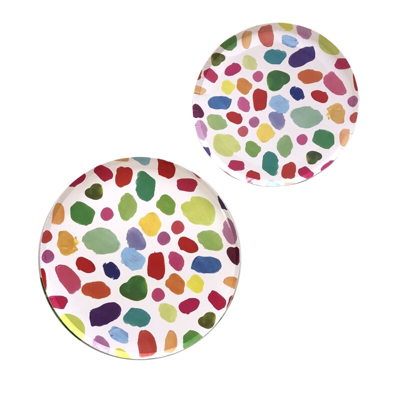 2 Sets Party Paper Plate Color Graffiti Disc Dispo... – Vicedeal