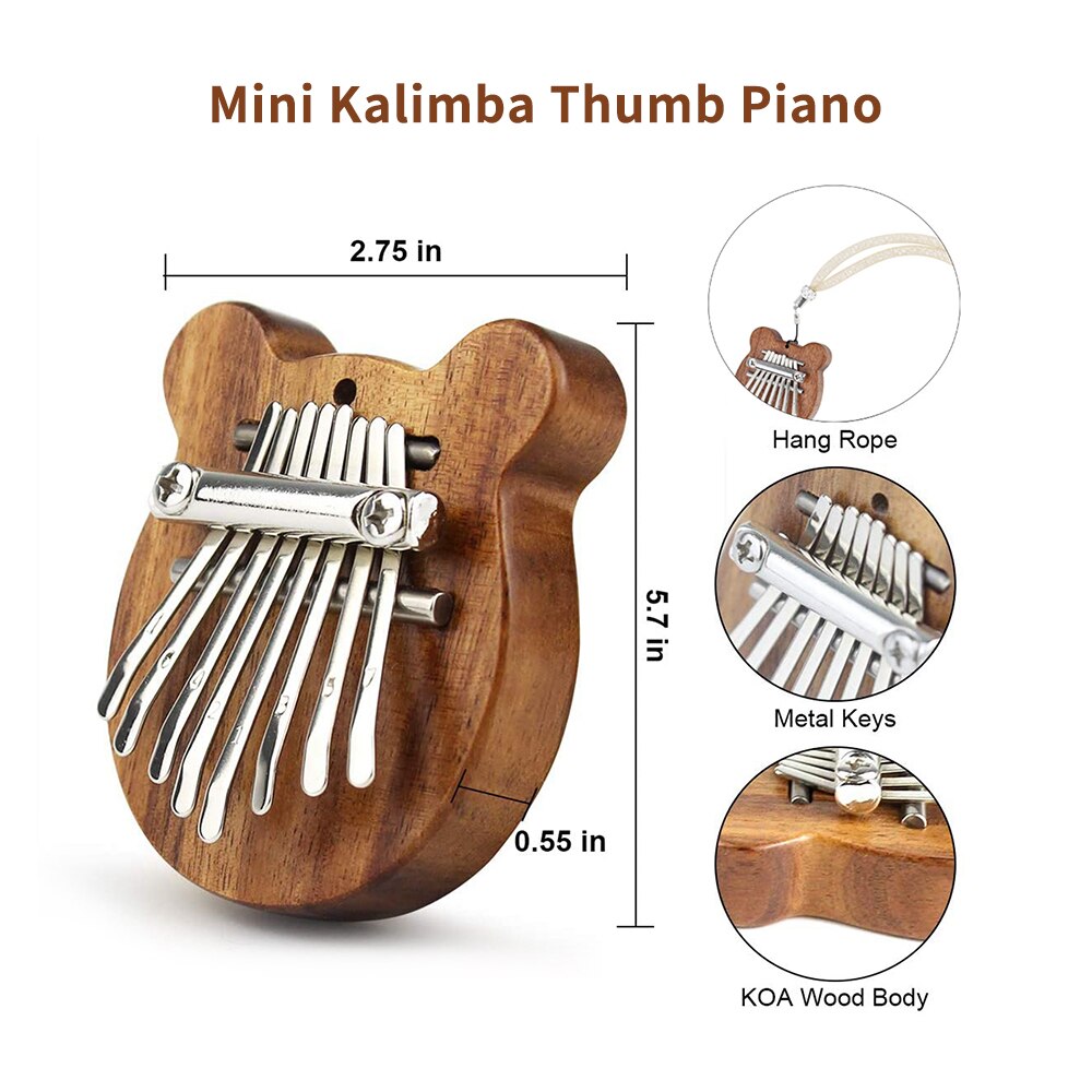 Musical Instrument Thumb Piano Small Carlimba 8 Ke... – Vicedeal