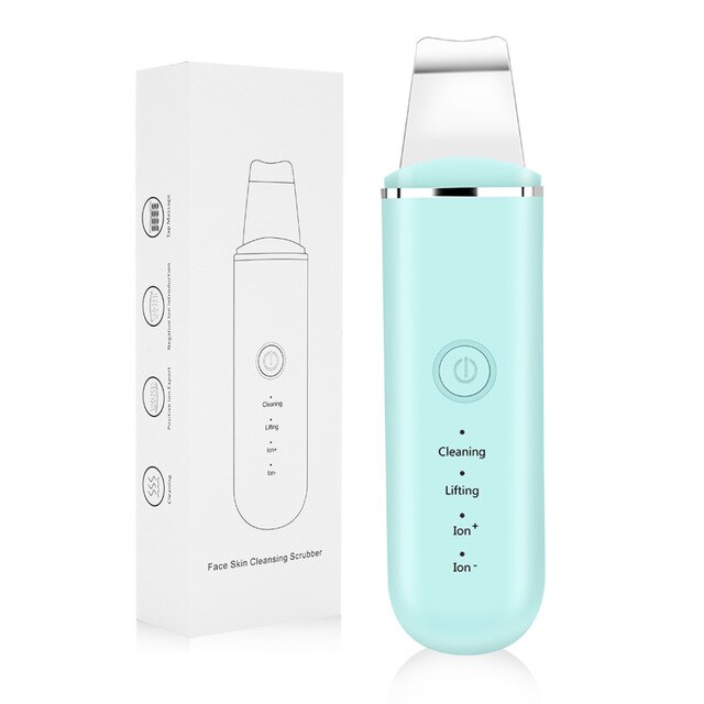 Ultrasonic Skin Scrubber Vibration Face Spatula Bl... – Vicedeal