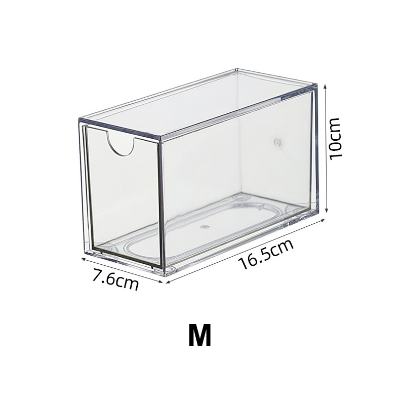 Clear Plastic Desk Organizer Box Stackable Storage... – Grandado