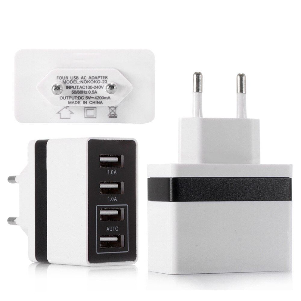 Cargadores múltiples USB de 4 puertos 5V 1A Enchuf... – Grandado