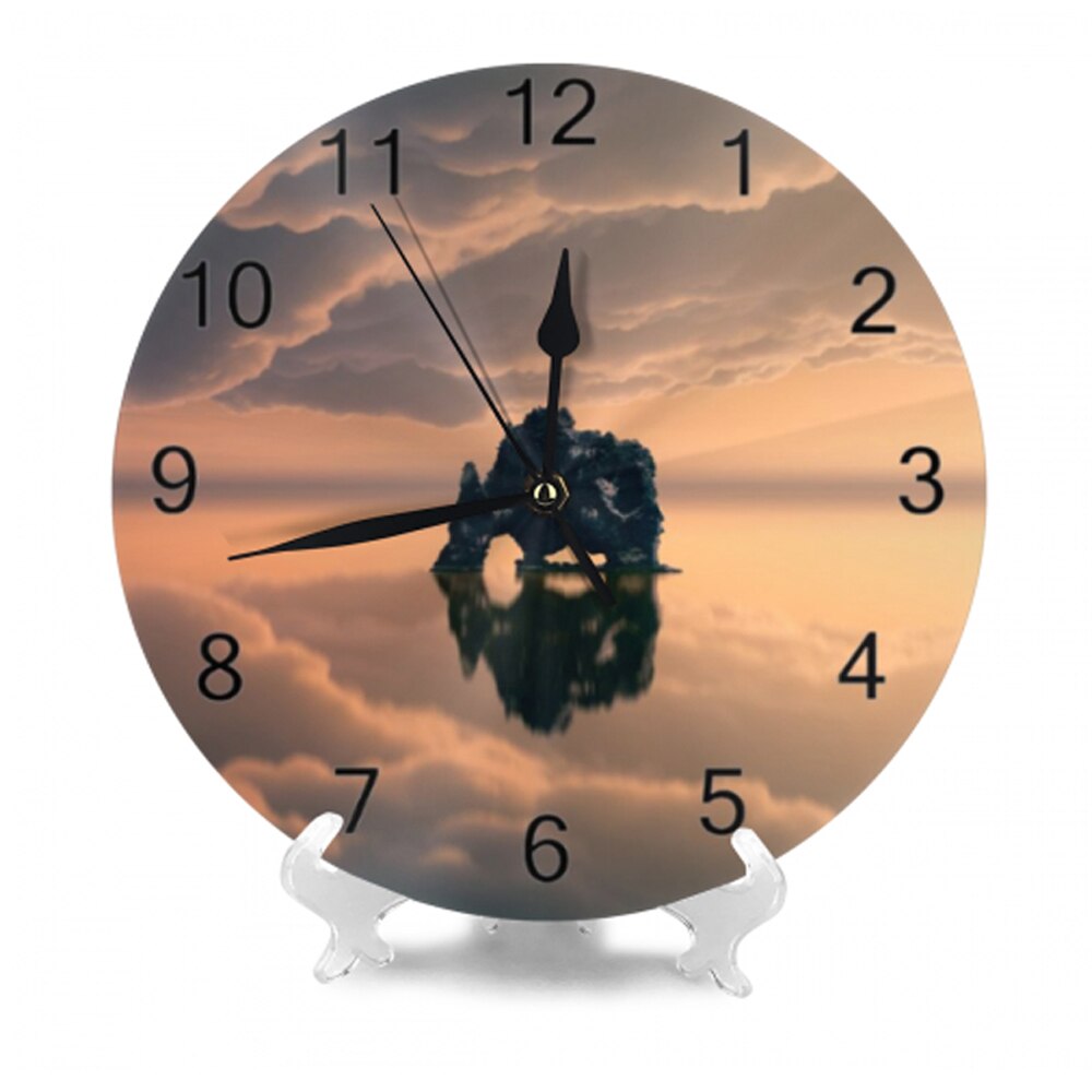 10inch Mountain WallClock Nature Scenery Numeral D... – Grandado