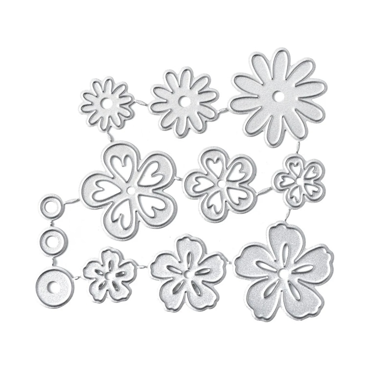 YaMinSanNiO 12Pcs Flowers Metal Cutting Dies Daisy... – Grandado