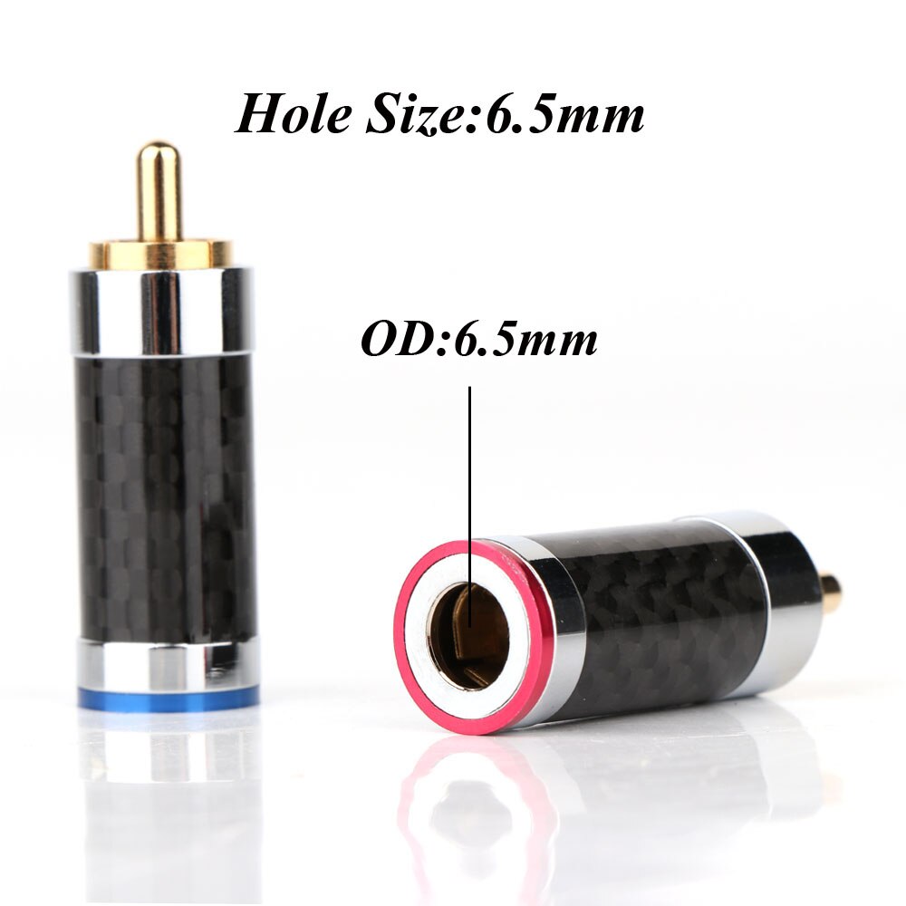 4PCS R1743 carbon fiber RCA Jack Gold Plated inter... – Grandado