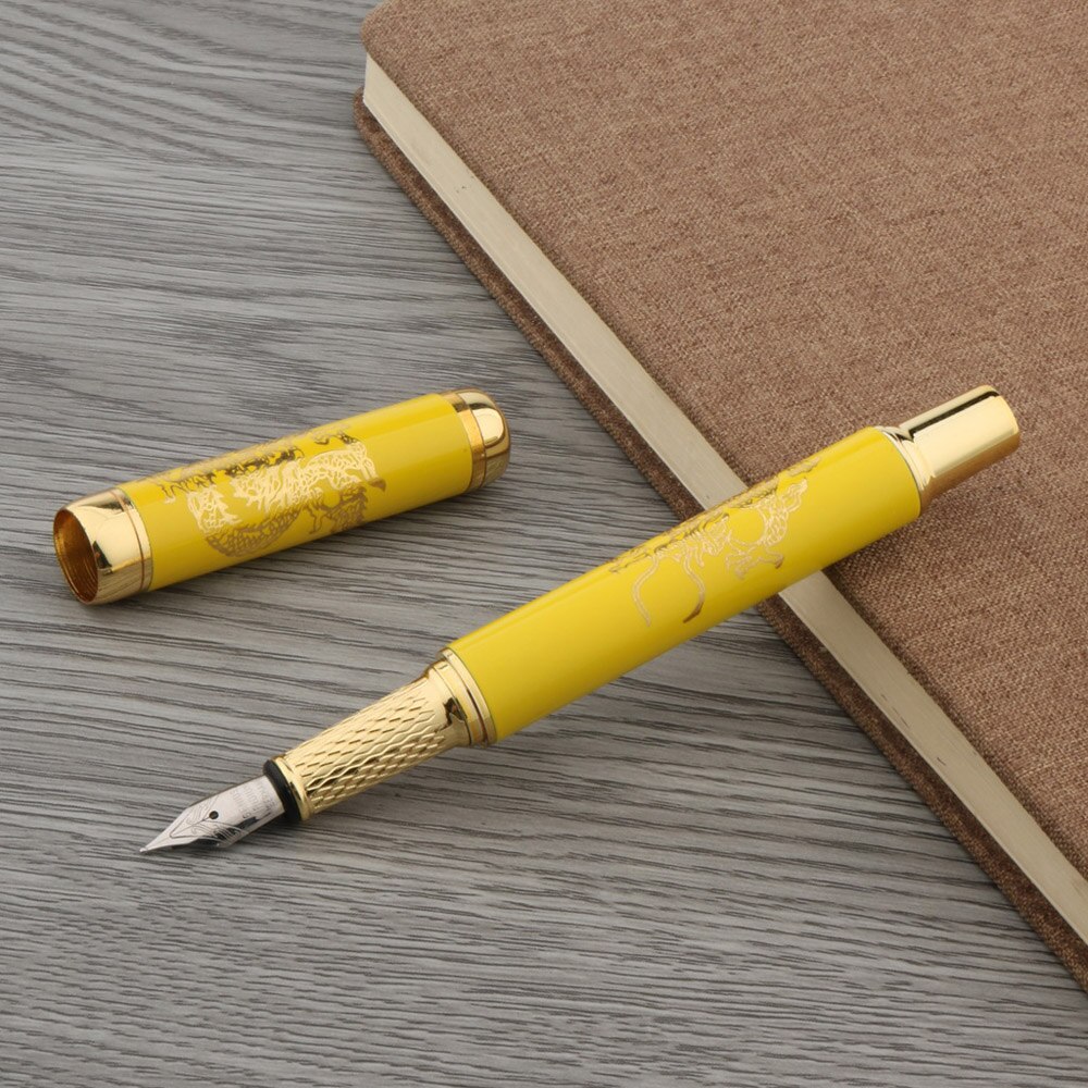 YELLOW Red Porcelain Dragon Fountain Pen Painting ... – Vicedeal