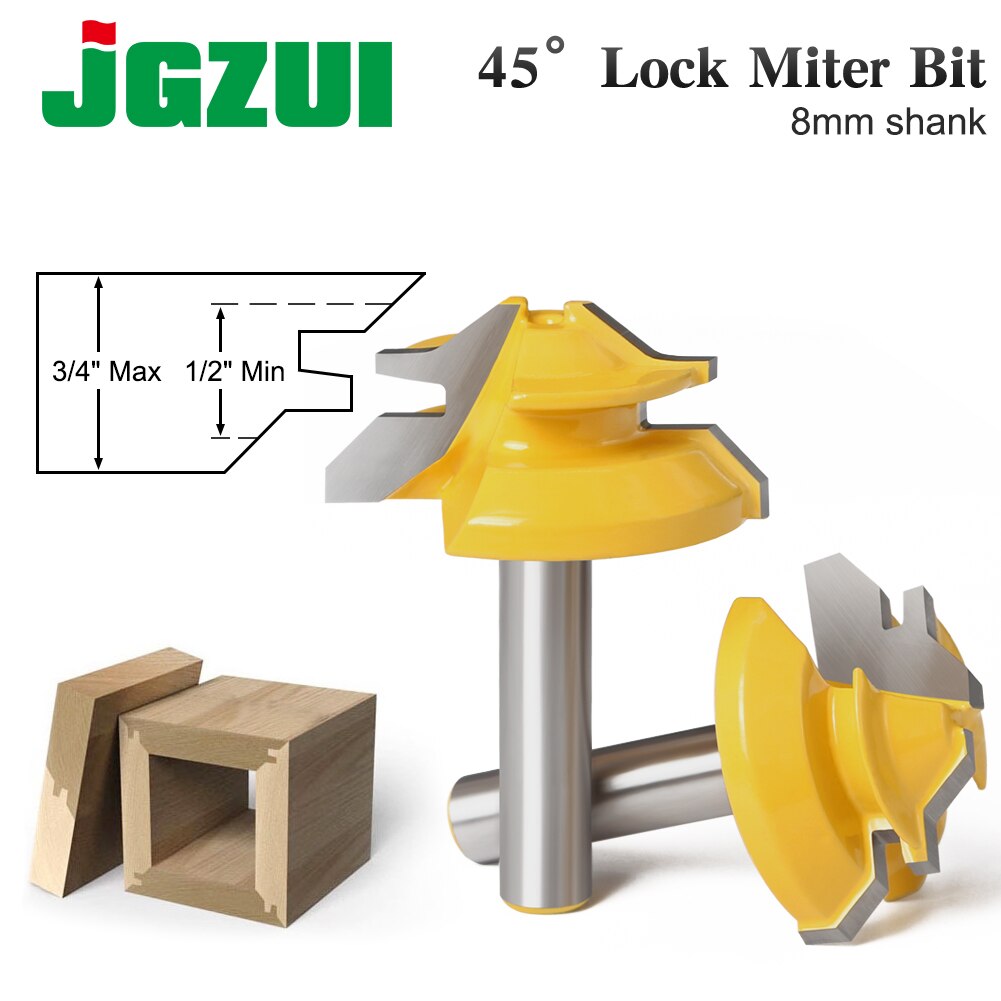 1Pc 45 Graden Lock Mijter Router Bit 8Inch Schacht... – Grandado