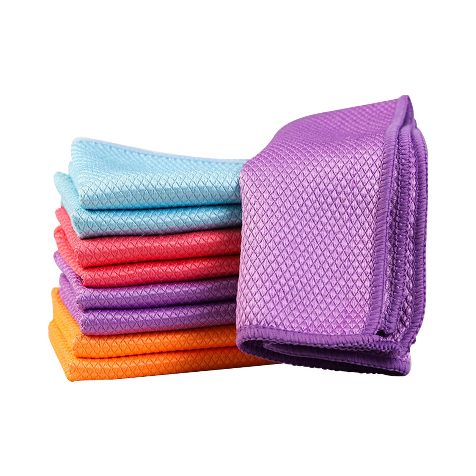 Polishing Microfiber Dishcloth Traceless Fish Scal... – Grandado