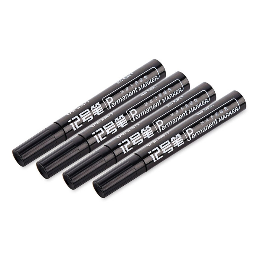 Permanent Black Ink Marker Pens Waterproof Oily Si... – Grandado