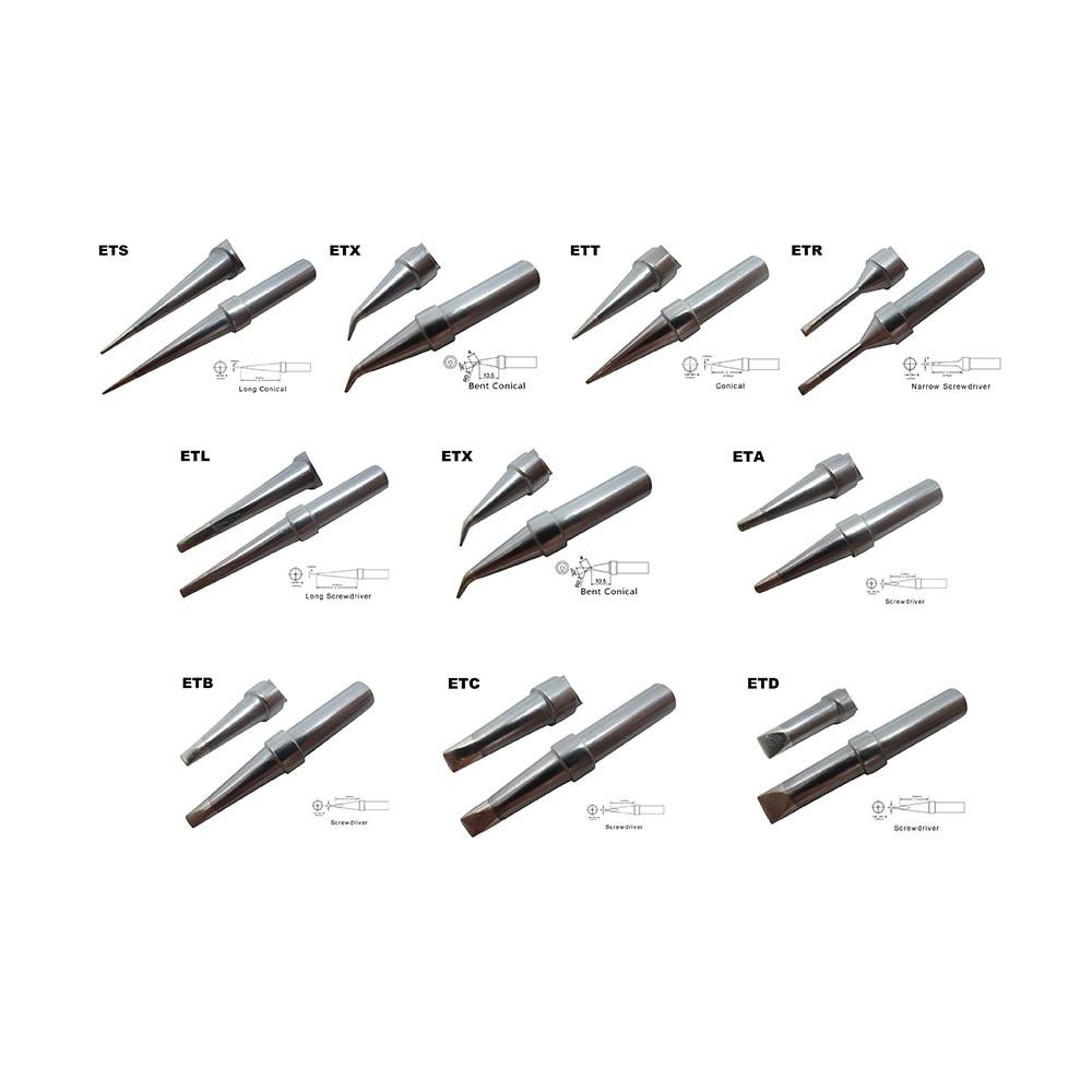 10 PCS WELLER ET Soldering Tips for WES51 WESD51 W... – Grandado