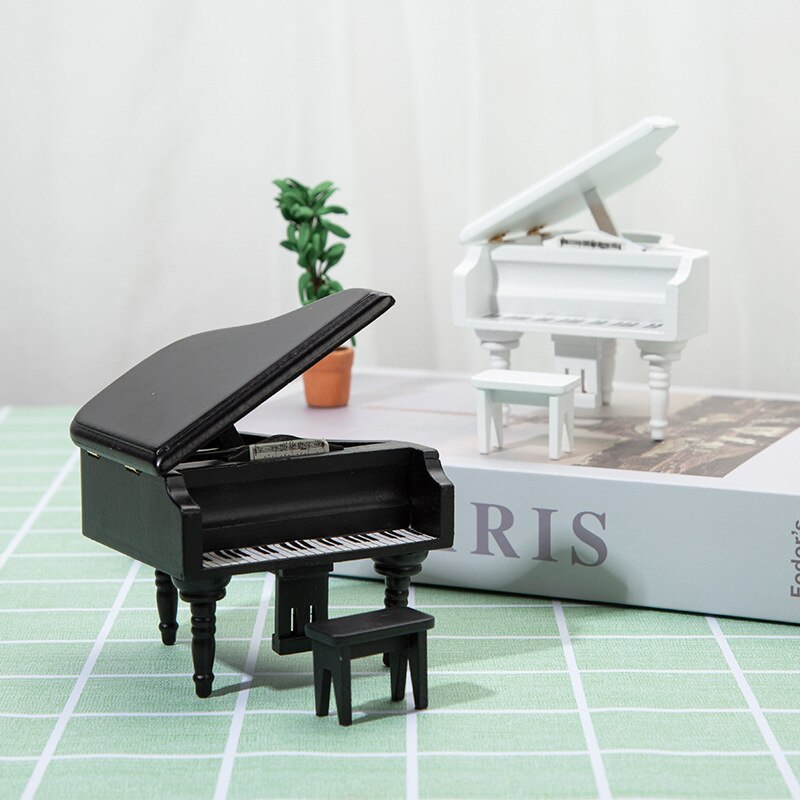 Miniature Piano Model Replica with Case Dollhouse ... – Vicedeal