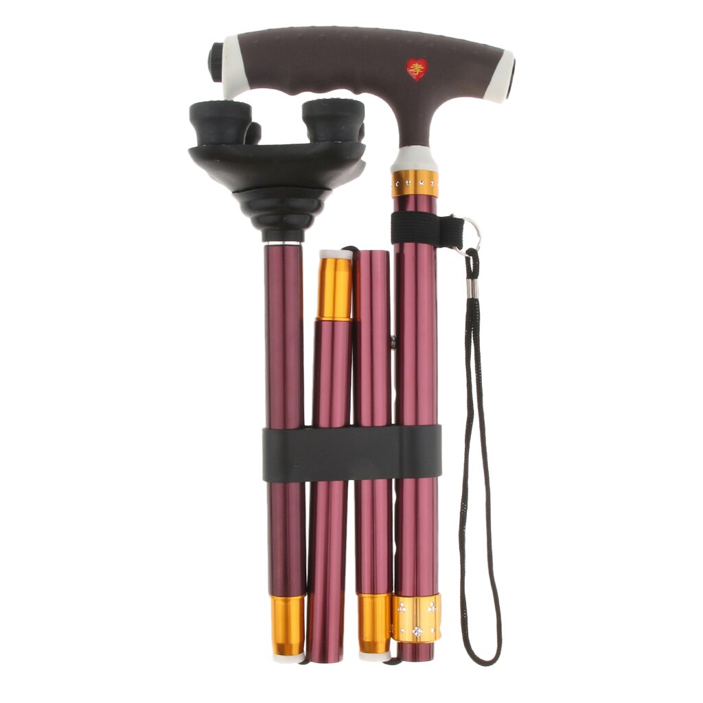 Folding Walking Stick Height Adjustable Led Lightw... – Grandado