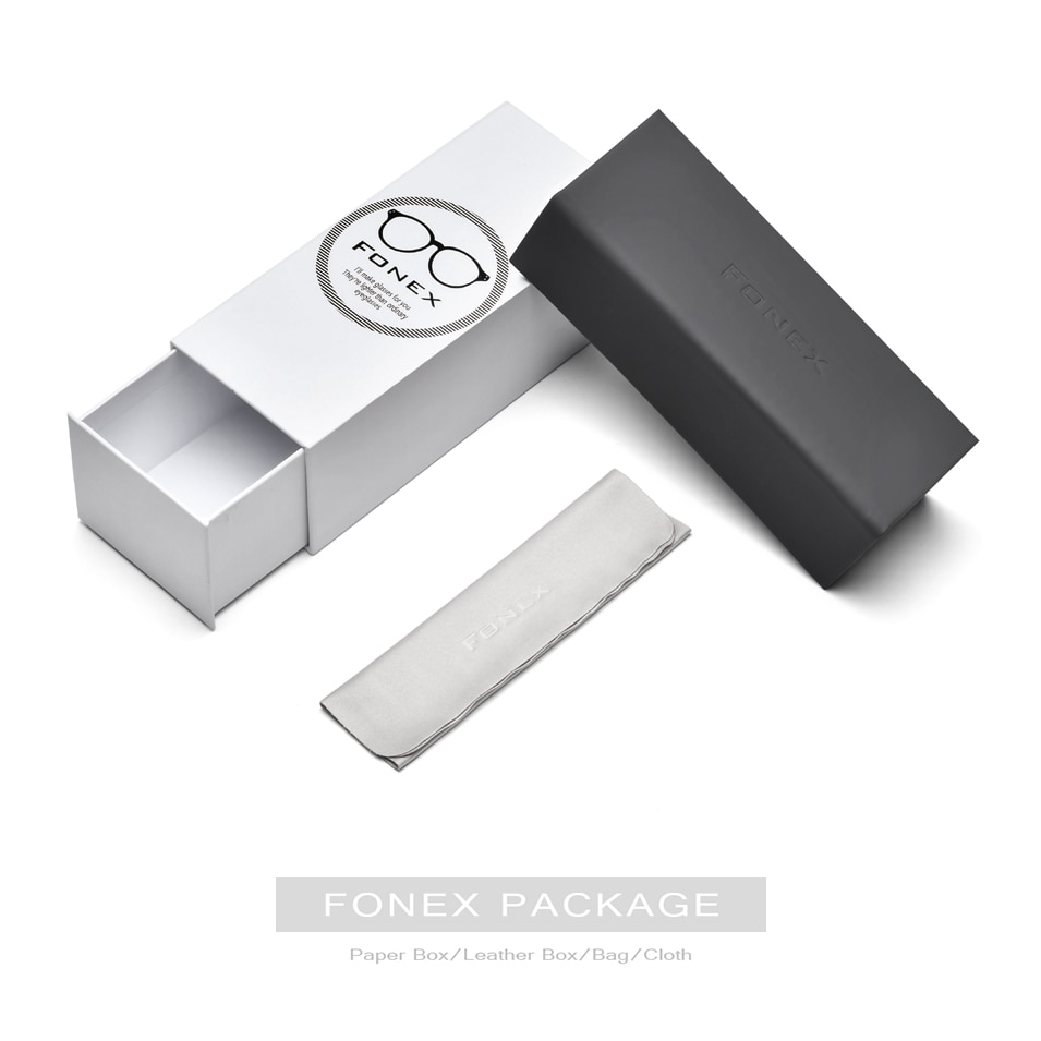 FONEX Pure Titanium Bril Retro Ronde Brillen Frame... – Grandado