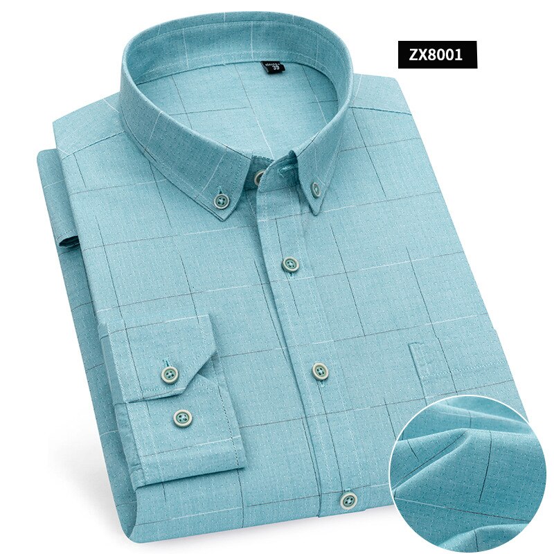 ORINERY 100% Cotton Long Sleeve Shirt Spring Plaid... – Grandado