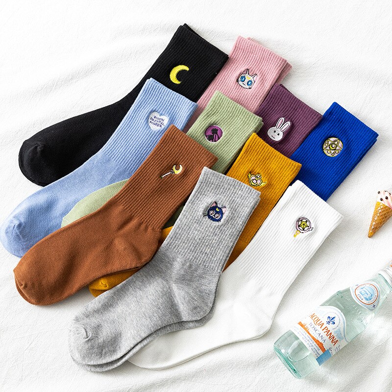10 Pairs/Pack Women Funny Socks Cartoon Many Freak... – Grandado