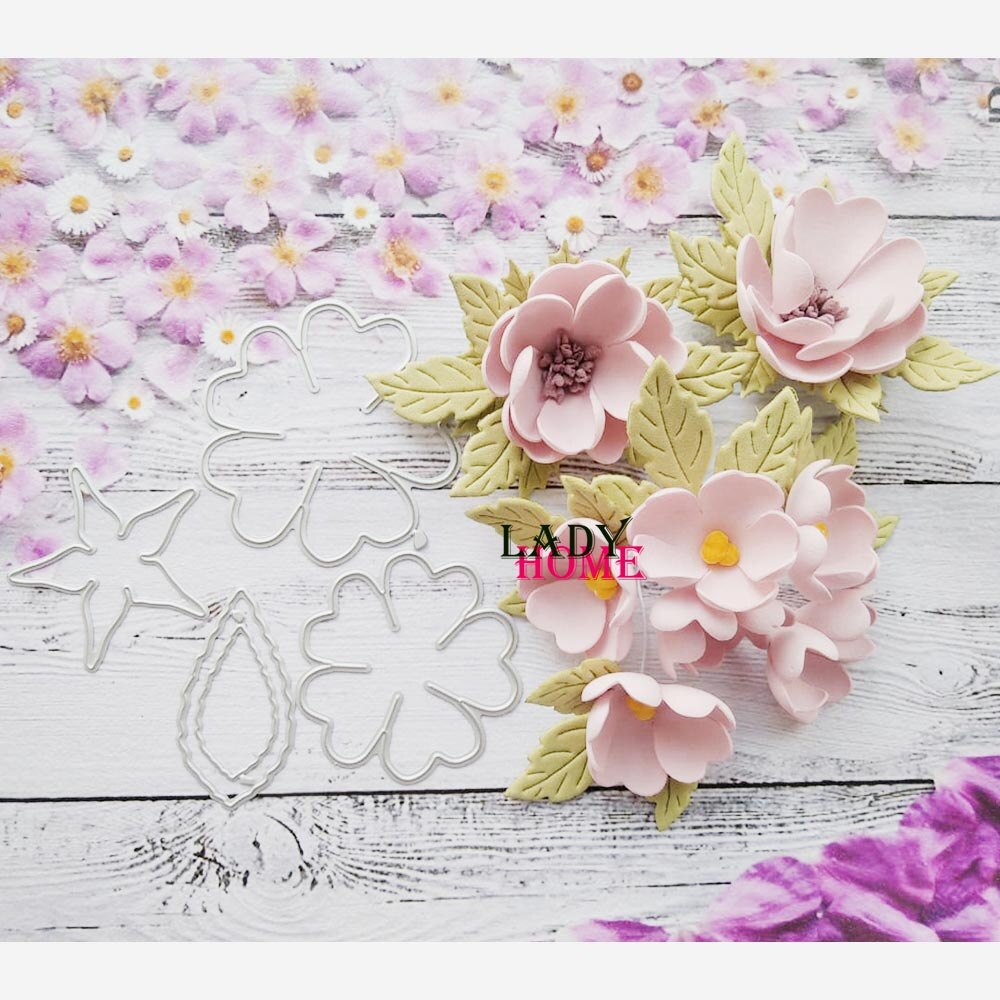 Spring Flowers Dies Cut Scrapbooking Stencil Templ... – Grandado
