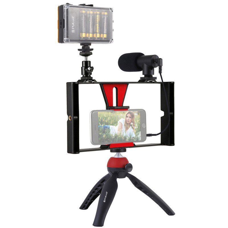 Phone Video Rig+LED Studio Light+Video Microphone+... – Grandado