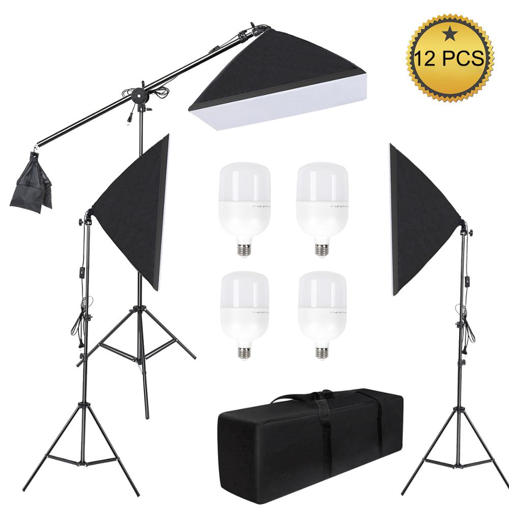 Photo Studio 58W Softbox Kit Photographic Lighting... – Vicedeal