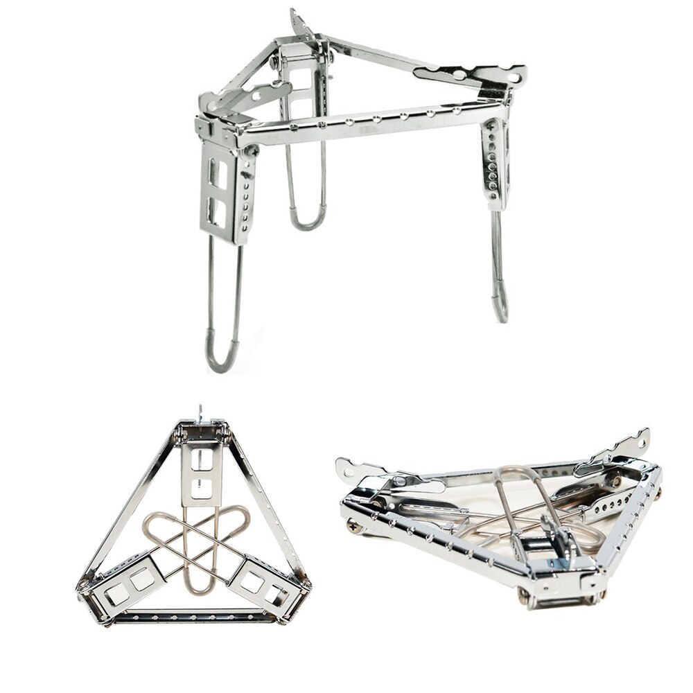 Outdoor Cooking Camping Portable Folding Stainless Steel Triangle ...
