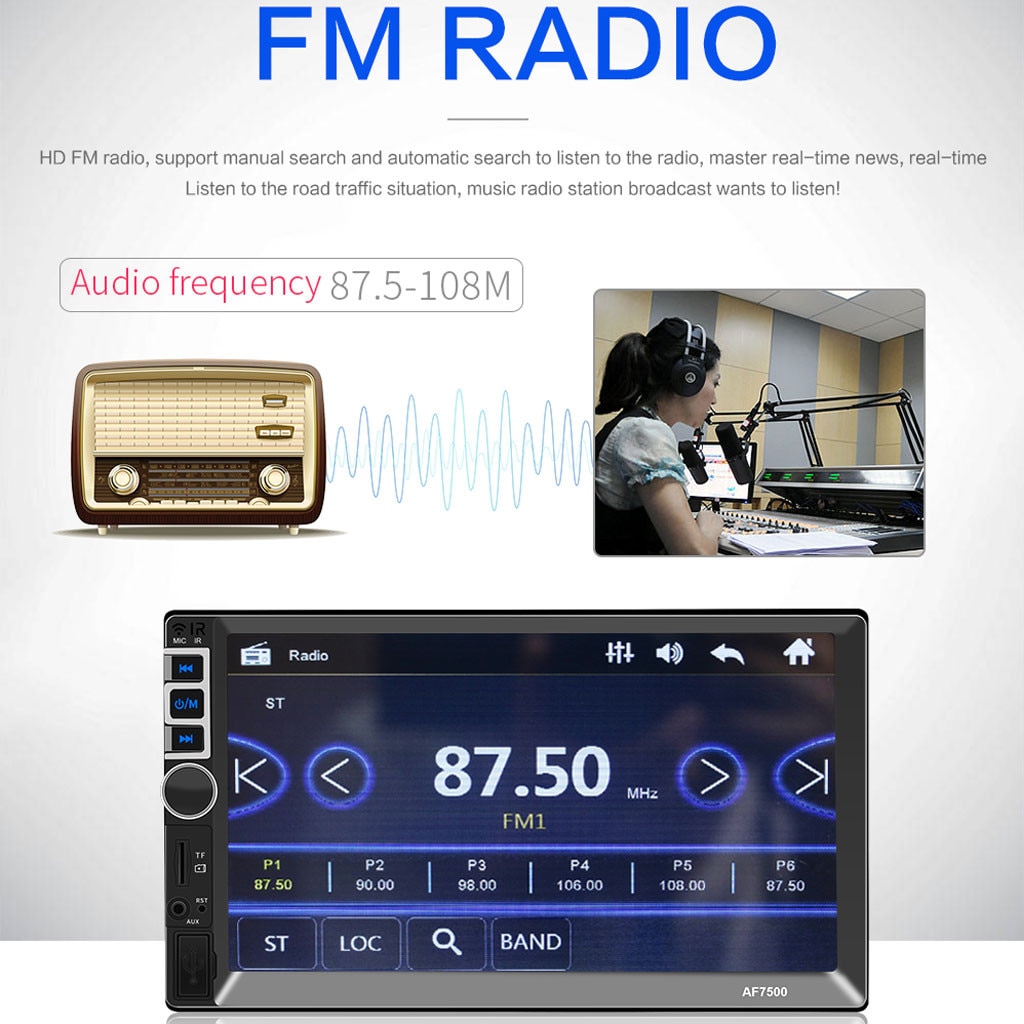 Bluetooth function 7005 7in 2Din Car MP5 Player HD... – Grandado