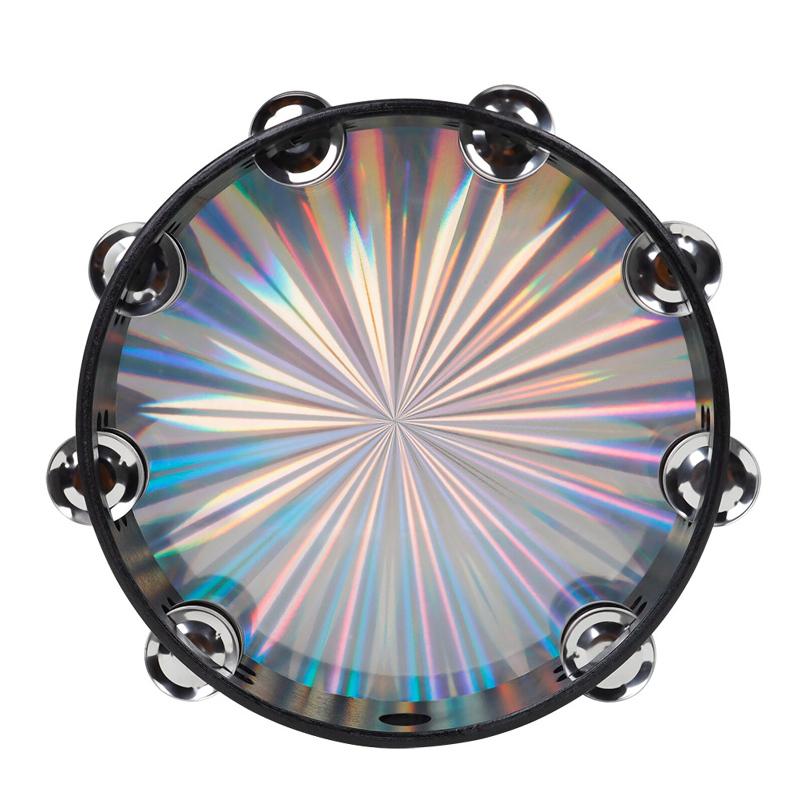 10 Inch Wood Handheld Tambourine Double Row, Tambo... – Vicedeal